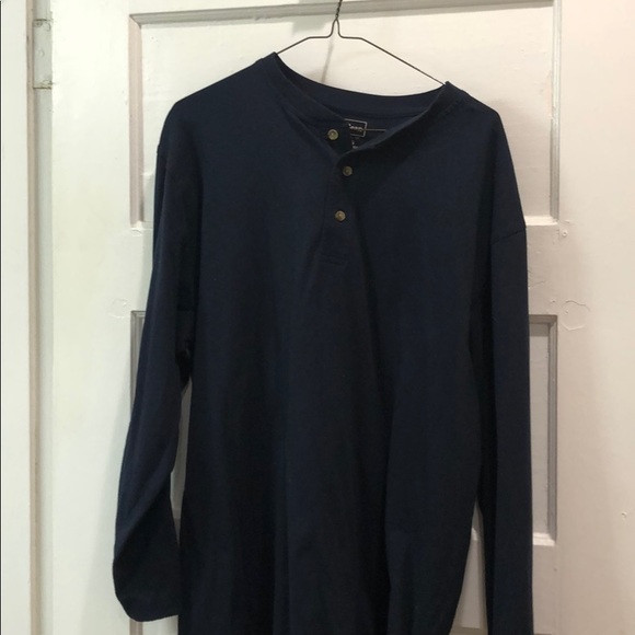 L.L. Bean | Shirts | Mens Ll Bean Navy Blue Henley Shirt Large | Poshmark